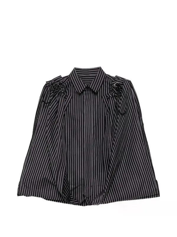 Sacai Pinstripe Ruffled Blouse