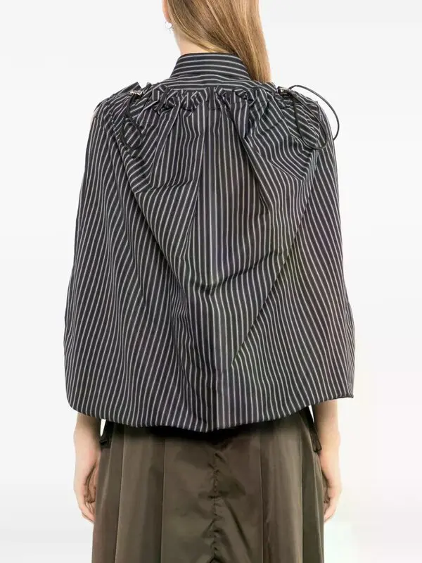 Sacai Pinstripe Ruffled Blouse