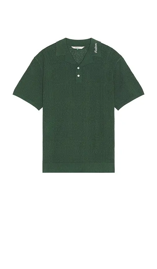 MALBON Resort Crochet Polo - Green