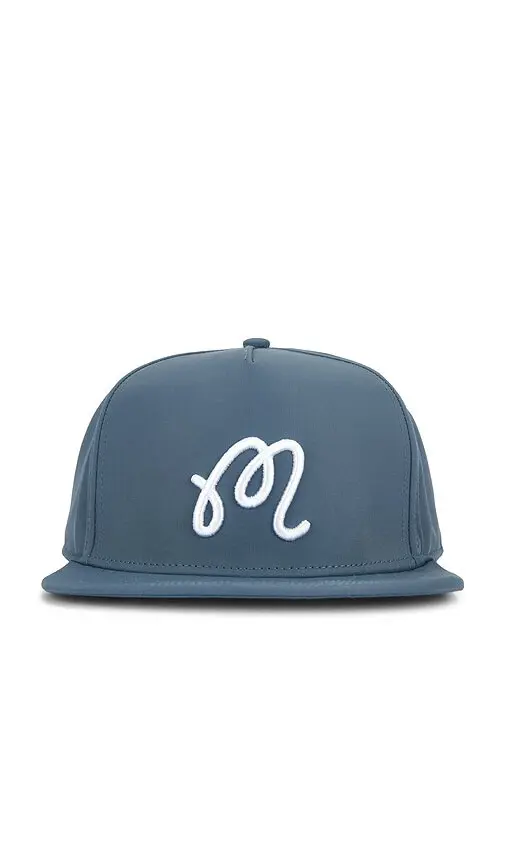 MALBON M Snapback Cap - Aegean Blue