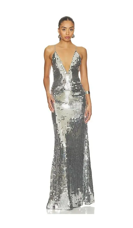 THE NEW ARRIVALS ILKYAZ OZEL Sequined Maxi Dress - 2am