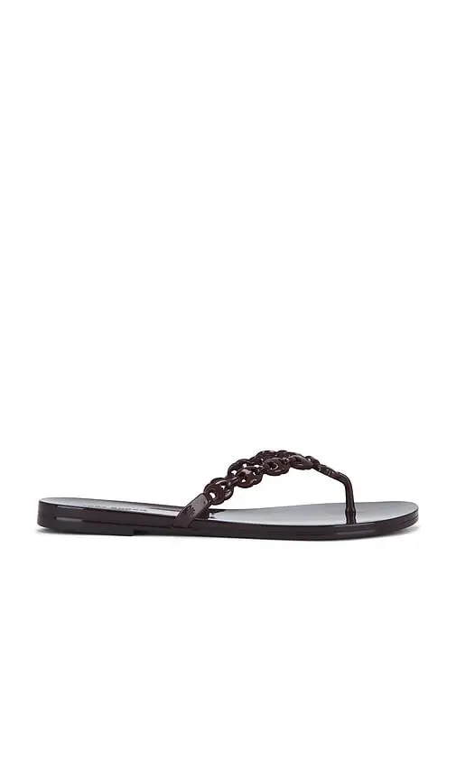 Tory Burch Gemini Link Jelly Flip Flop - Dark Carmine
