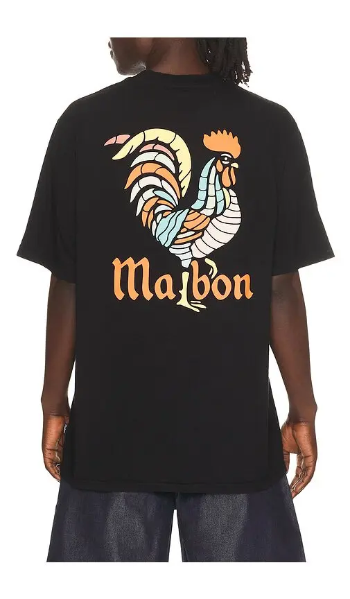 MALBON Bermuda Rooster Tee - Black