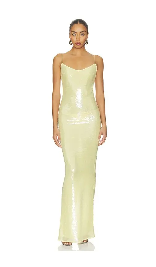 THE NEW ARRIVALS ILKYAZ OZEL Sequined Maxi Dress - Paradisio