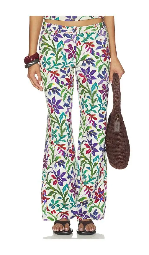 SIEDRES Roux Printed Flare Trousers