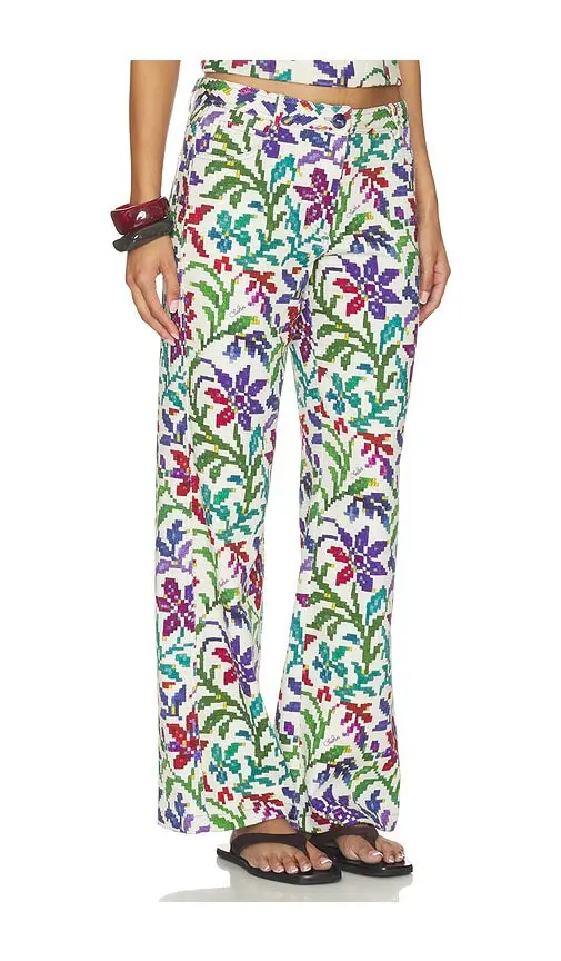SIEDRES Roux Printed Flare Trousers