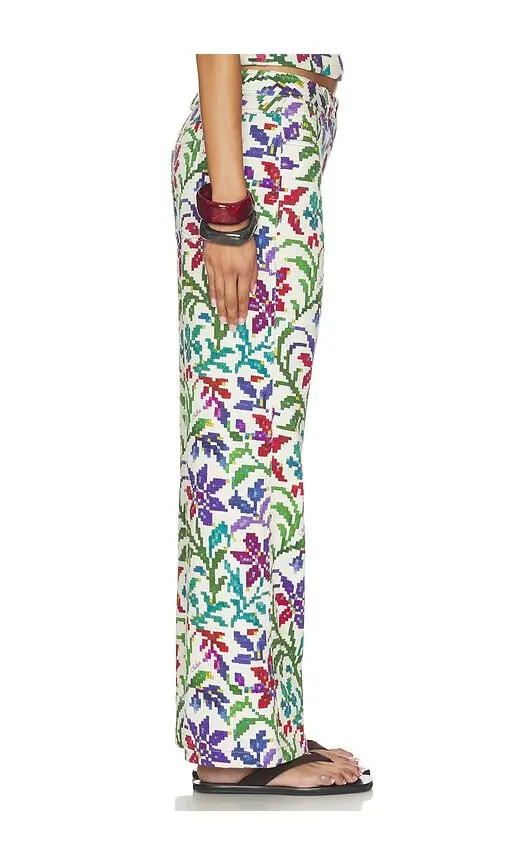 SIEDRES Roux Printed Flare Trousers