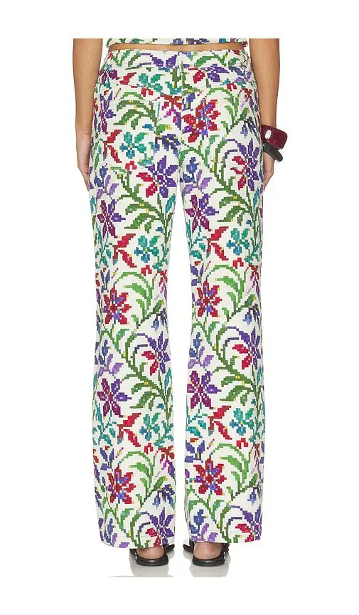 SIEDRES Roux Printed Flare Trousers