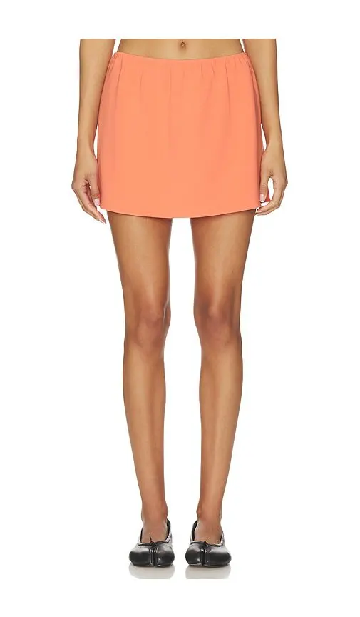 LESET Arielle Mini Skirt In Coral - Pamplemousse