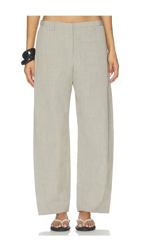 ST. AGNI Fine Band Balloon Pants In Neutral - Pebble Melange