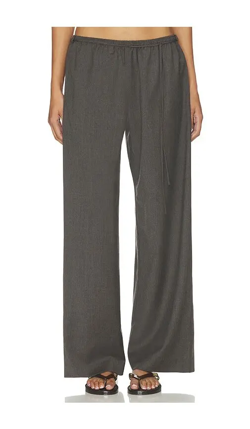 ST. AGNI Wool Everyday Pants In Charcoal - Mulch