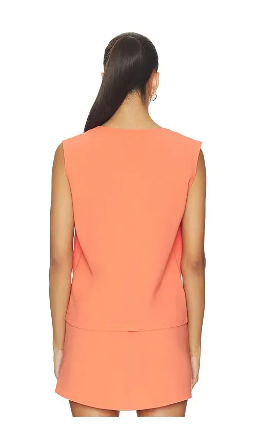 LESET Sleeveless Crew Neck Top - Pamplemousse