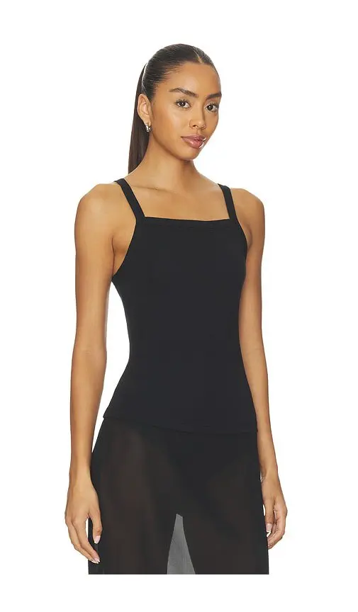 LESET Nando Square Neck Tank - Black