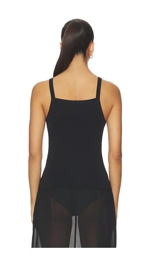 LESET Nando Square Neck Tank - Black