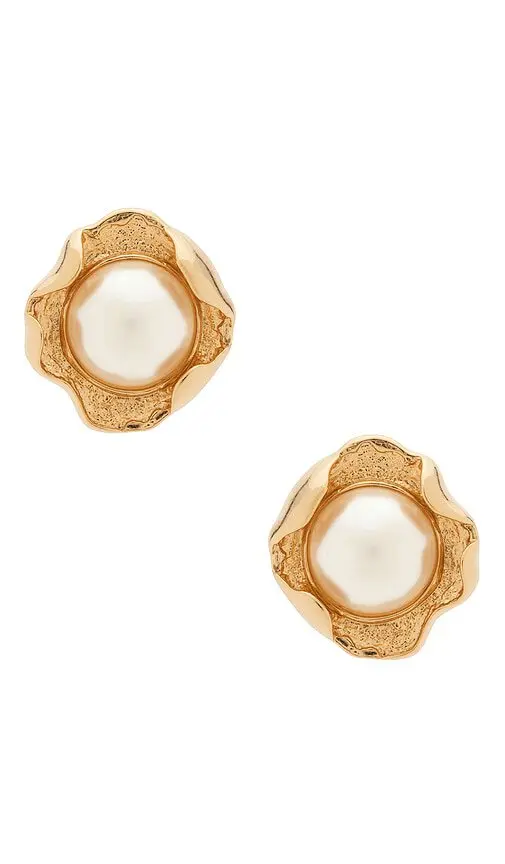 8 Other Reasons Cluster Stud Earrings - Gold & Pearl