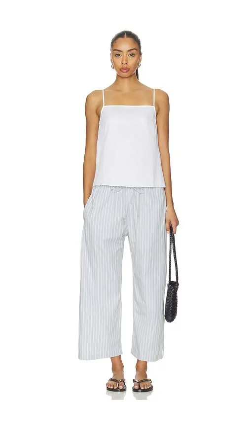 LESET Yoko Tie Back Top - White