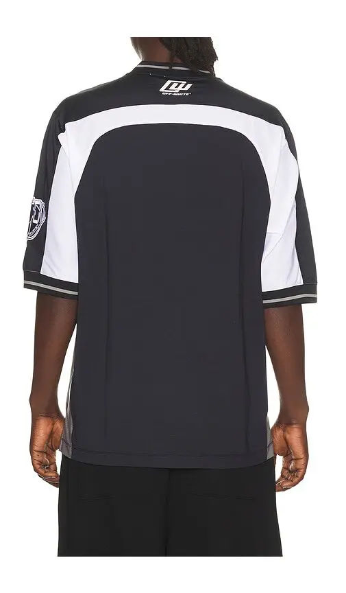 Off-White Eagle Team Soccer Jersey - Black