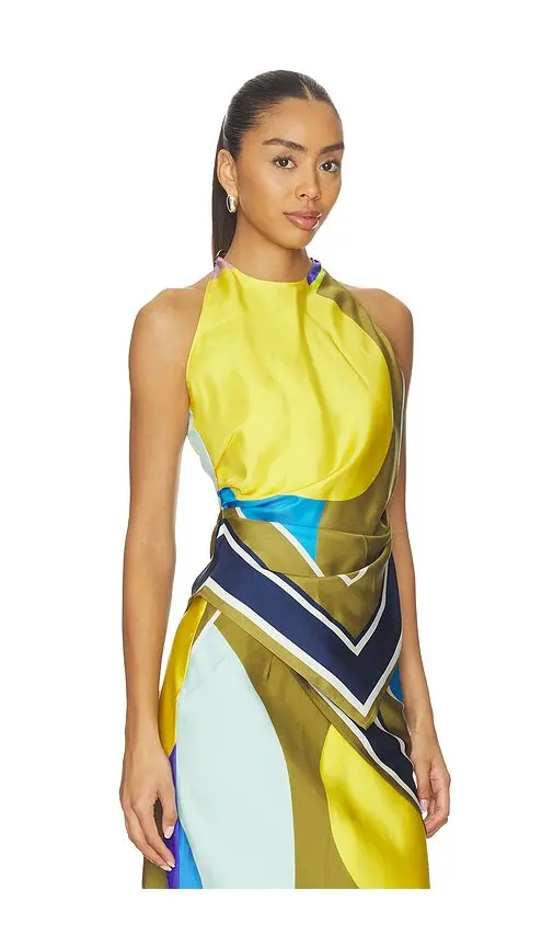 Amir Taghi Halterneck Asymmetrical Top