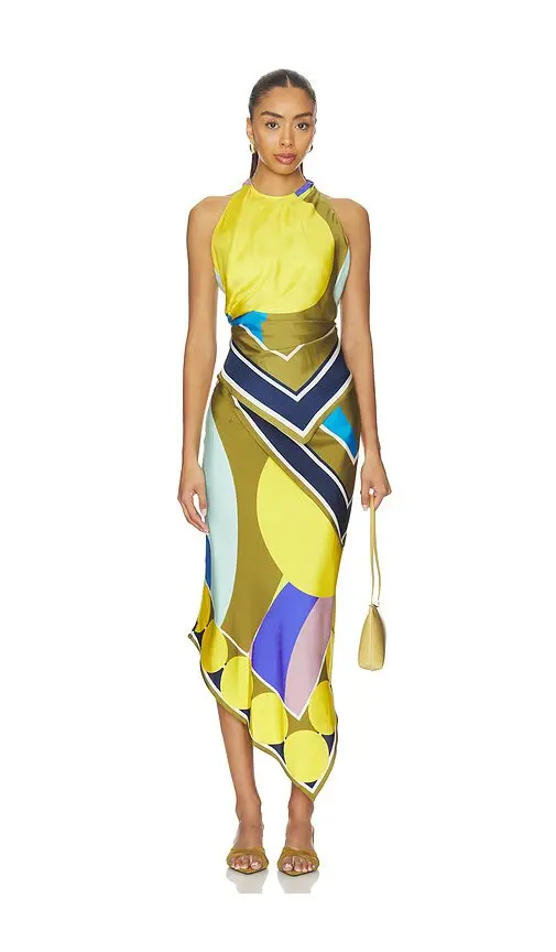 Amir Taghi Halterneck Asymmetrical Top