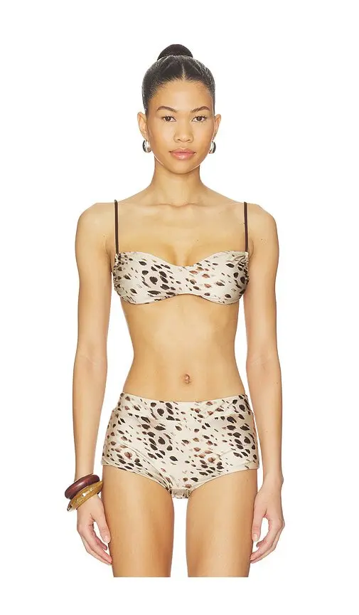 Frankies Bikinis X Jennie Magnolia Satin Top - Marrakesh