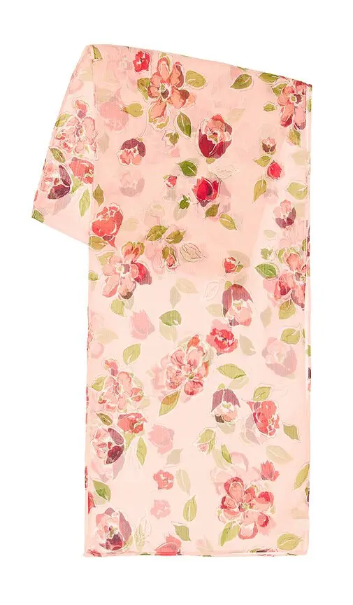 Rixo Julien Scarf In Pink - Kimie Floral Pink
