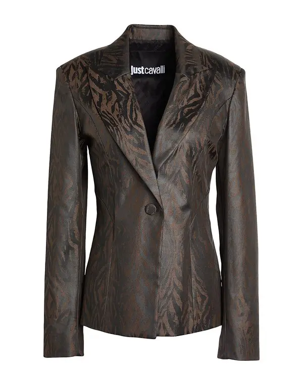 Just Cavalli Single-breasted Jacquard Blazer