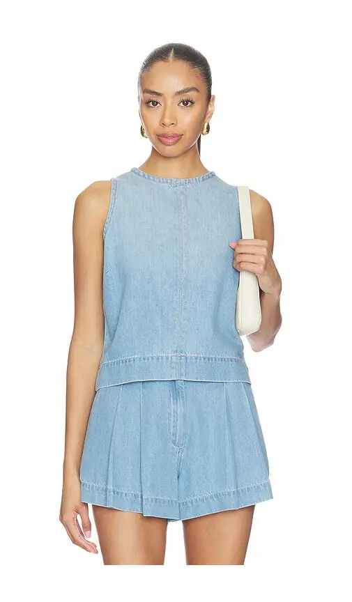 Joe's Jeans The Denim Shell Top In Blue - Copious