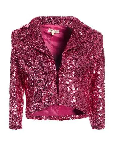 W LES FEMMES BY BABYLON Sequined Polyamide Jacket - Fuchsia