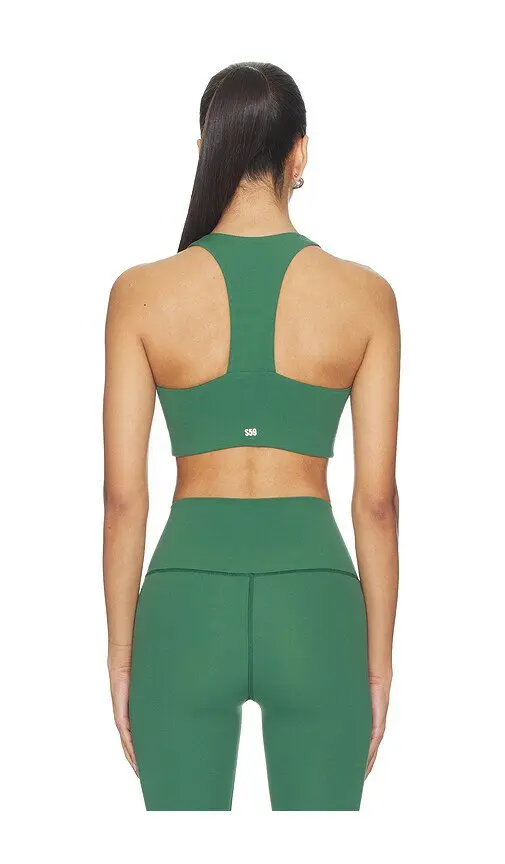 Splits59 Sara Airweight Bra In Dark Green - Arugula