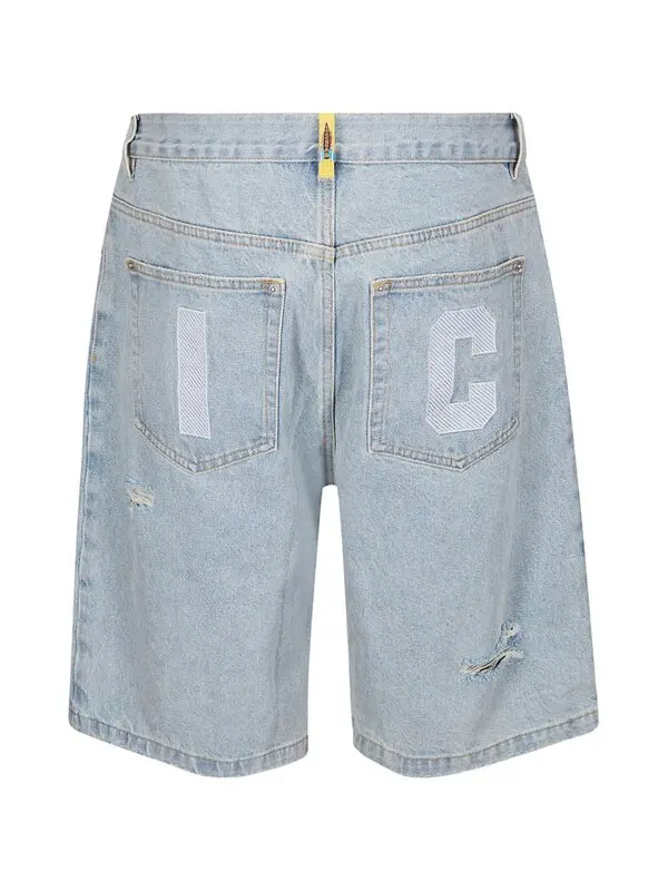 ICECREAM Running Dog Embroidered Denim Shorts
