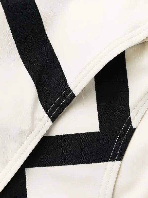 TOTEME Monogram One Piece Swimsuit - White