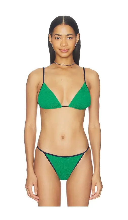 Bond Eye Idris Triangle Bikini Top - Jade Green