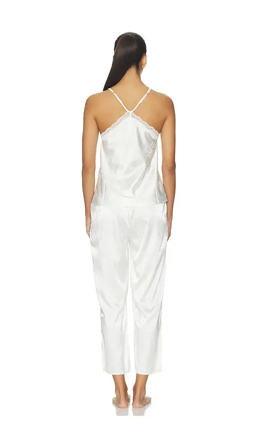 Flora Nikrooz Florence Solid Jacquard Charmeuse Capri Set