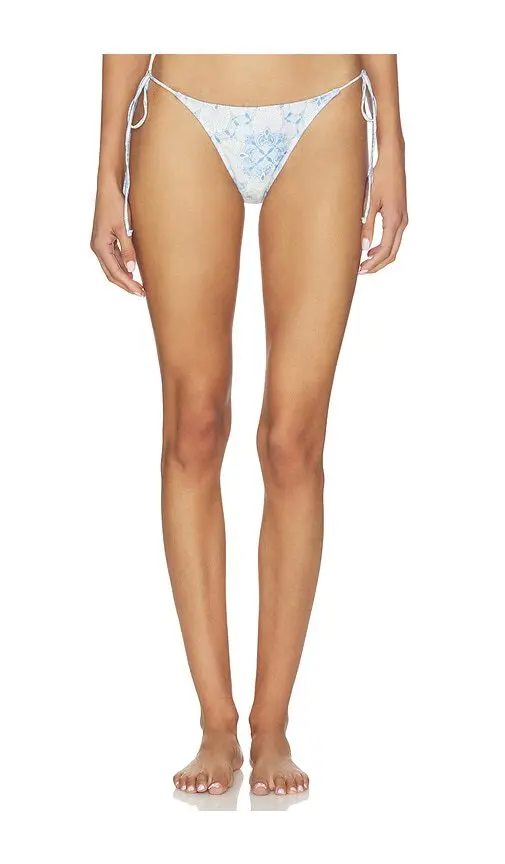SHANI SHEMER Khloe Bikini Bottom - Aqua Shell Print