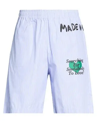 BARROW Striped Cotton Bermuda Shorts - Blue