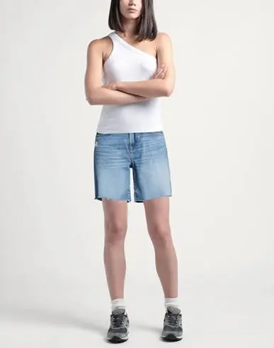True Religion Mid-rise Denim Shorts With Distressed Details