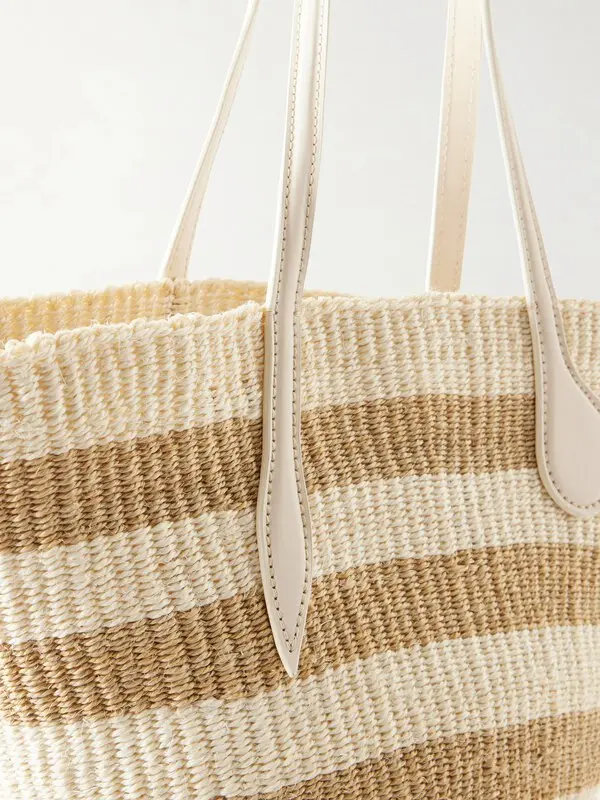 LIFFNER Striped Raffia Tote Bag - Neutrals