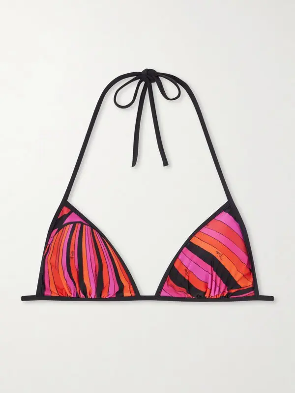 Emilio Pucci Printed Bikini Top - Pink