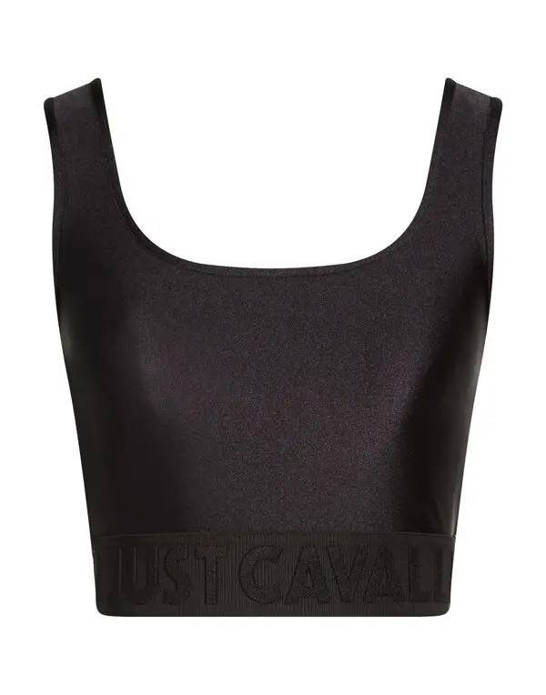 Just Cavalli Cropped Sleeveless Top In Polyamide And Elastane