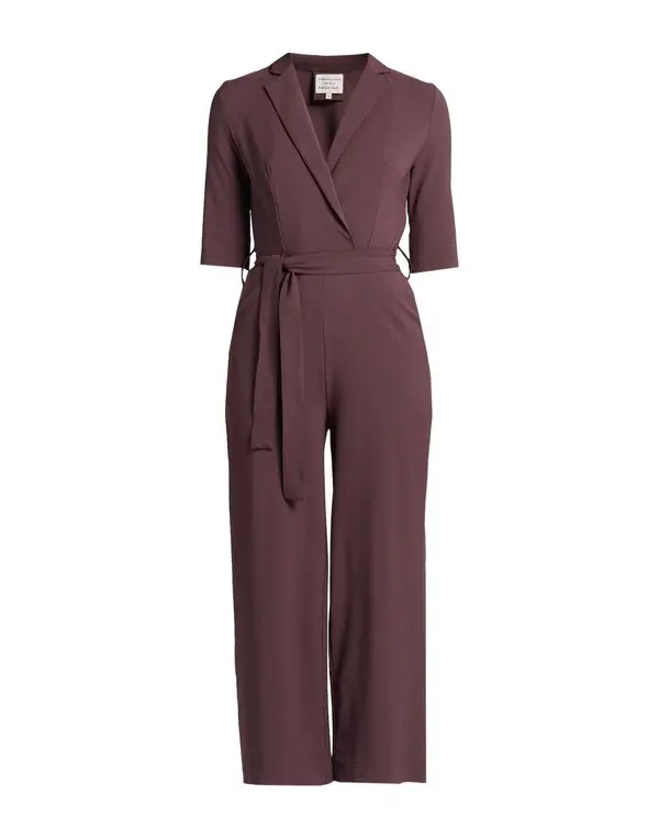 ALESSIA SANTI Chocolate Polyester Elastane Jumpsuit