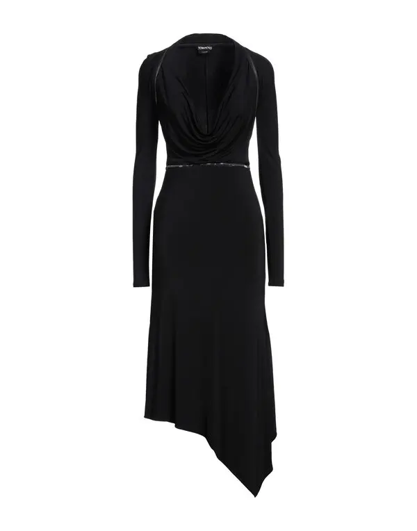 TOM FORD Asymmetrical Midi Dress In Viscose Blend