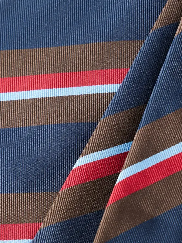 DRAKE'S 7cm Striped Silk And Cotton-blend Tie