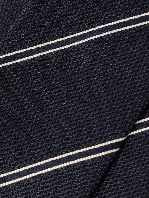 DRAKE'S 7cm Striped Silk Tie