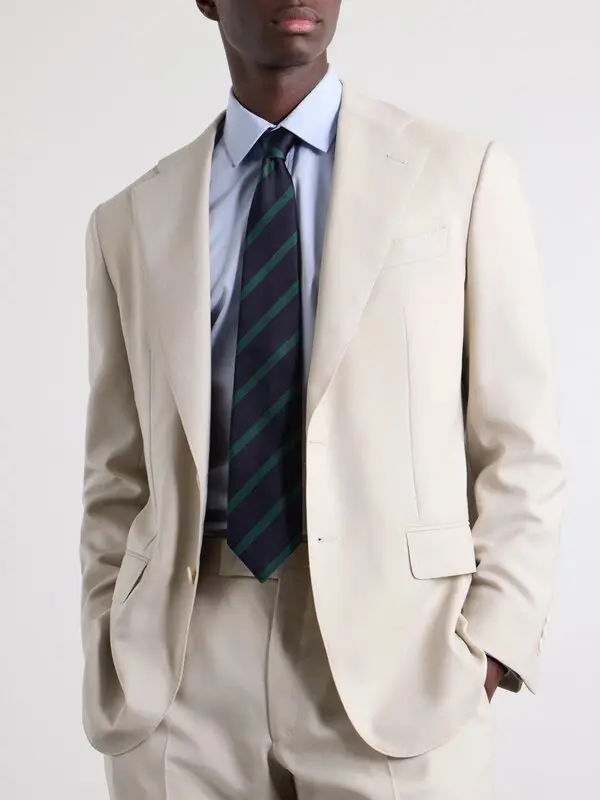 DRAKE'S 7cm Striped Silk Neck Tie