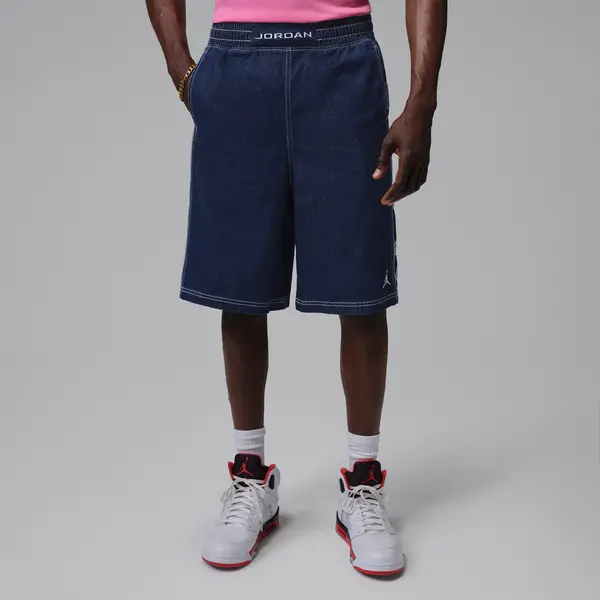 JORDAN Flight Club Baggy Denim Shorts - Blue