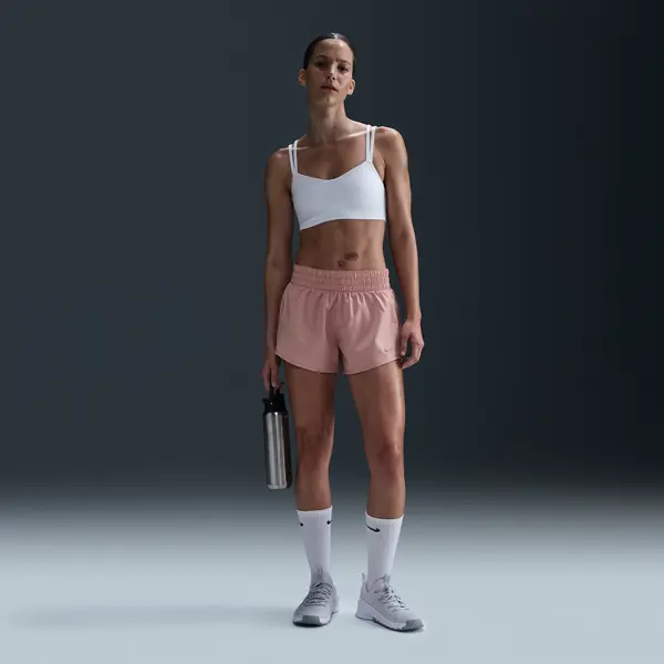 Nike Dri-fit Mid-rise 3" Brief-lined Shorts - Pink
