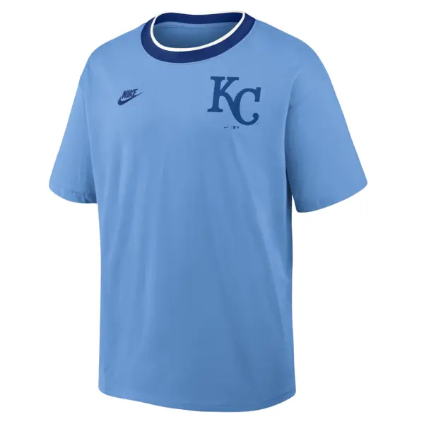 Nike Kansas City Royals Cooperstown Ringer Mlb T-shirt - Blue