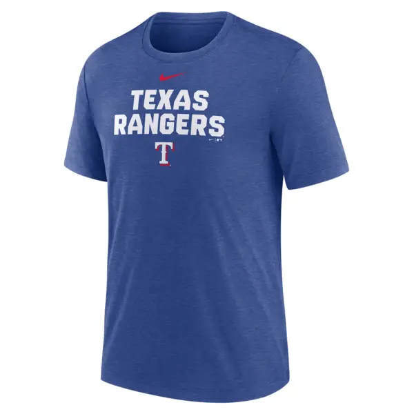 Nike Texas Rangers Stacked Mlb T-shirt - Blue