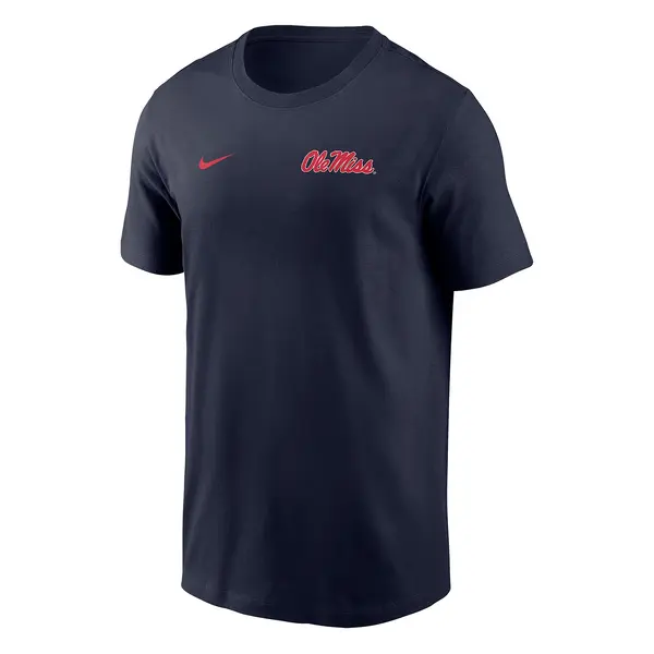 Nike Ole Miss Rebels Ncaa Short-sleeve T-shirt - Blue