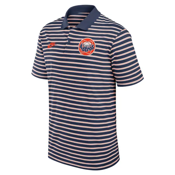 Nike Houston Astros Cooperstown Striped Victory Dri-fit Mlb Polo - Blue